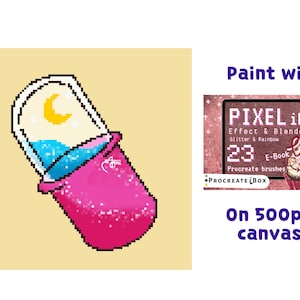 50 Pixel Stamps Procreate Brushes | Procreate Stamps | Pixel Art | Game ...