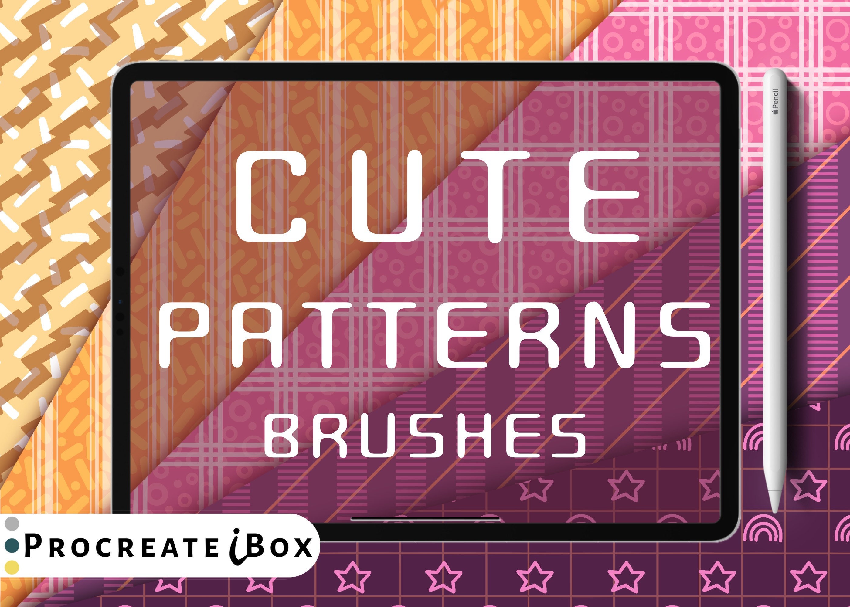 42 Procreate Cute Pattern Brushes Seamless Pattern Cute | Etsy