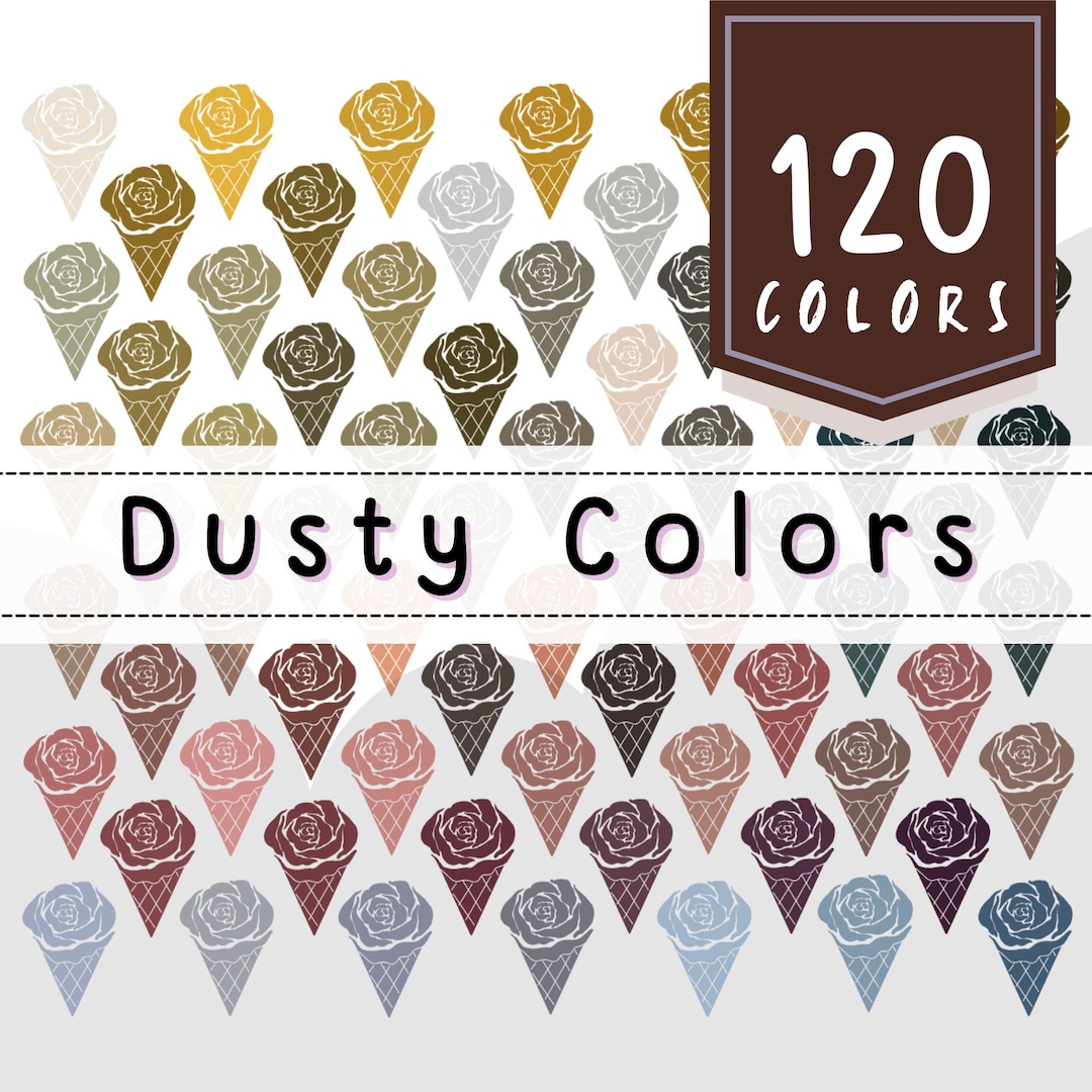 Dusty Procreate Color Palette: 120 Swatches (digital Download) - Etsy