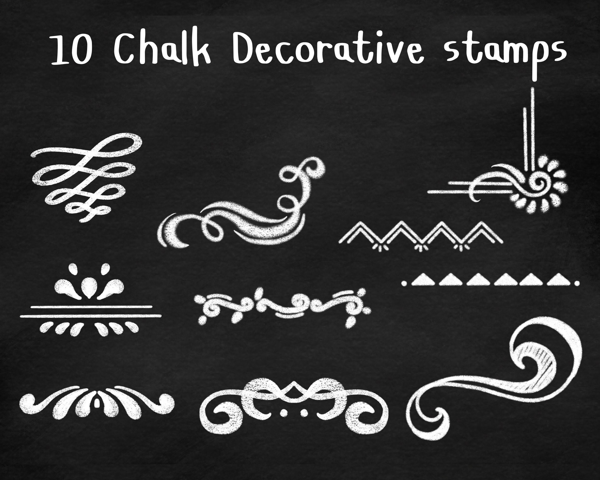 50 Chalk Procreate Brushes Procreate Stamps Chalk Texture - Etsy