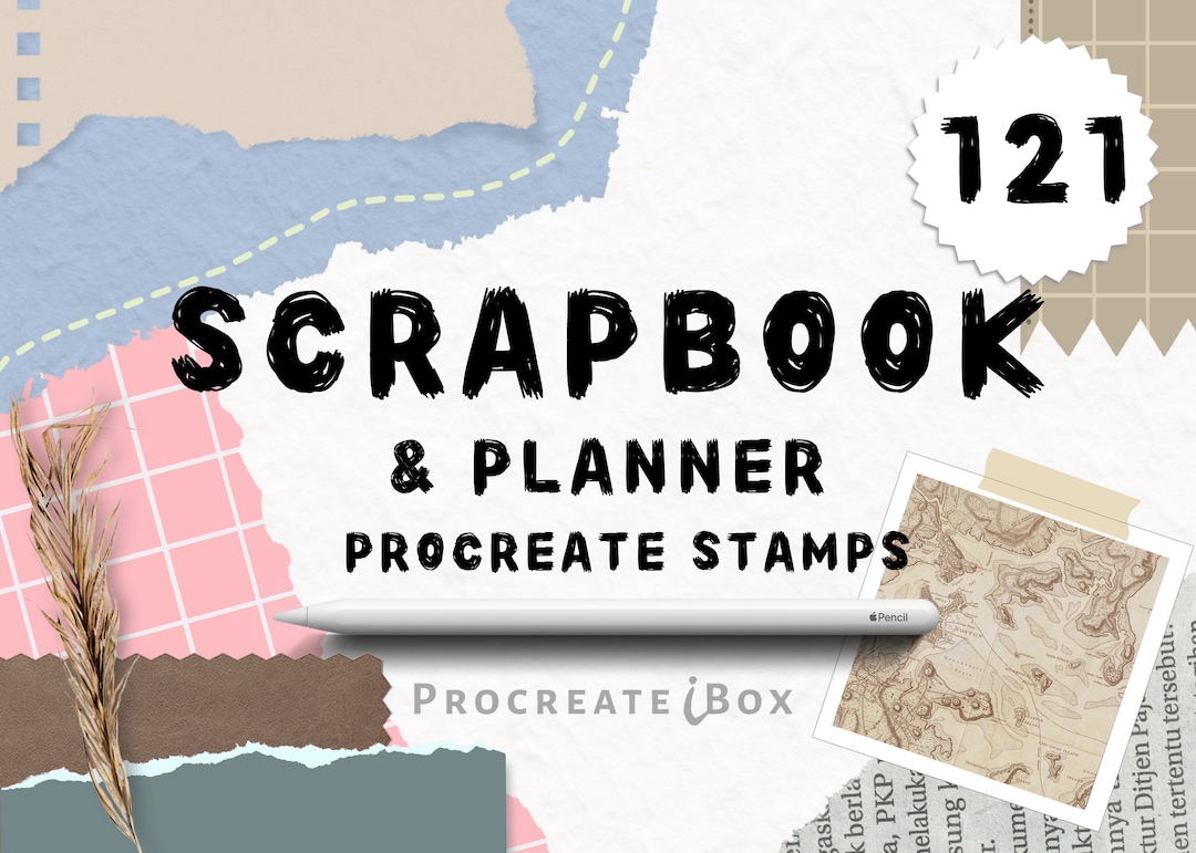 Procreate Scrapbook Brushes | Procreate Planner Stamps | Flower Stamps ...