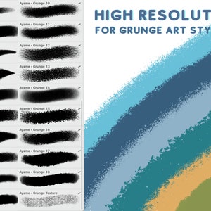 Procreate Grunge Brushes Procreate Grunge Illustration - Etsy