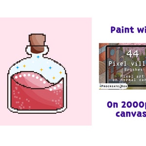 50 Pixel Stamps Procreate Brushes | Procreate Stamps | Pixel Art | Game ...