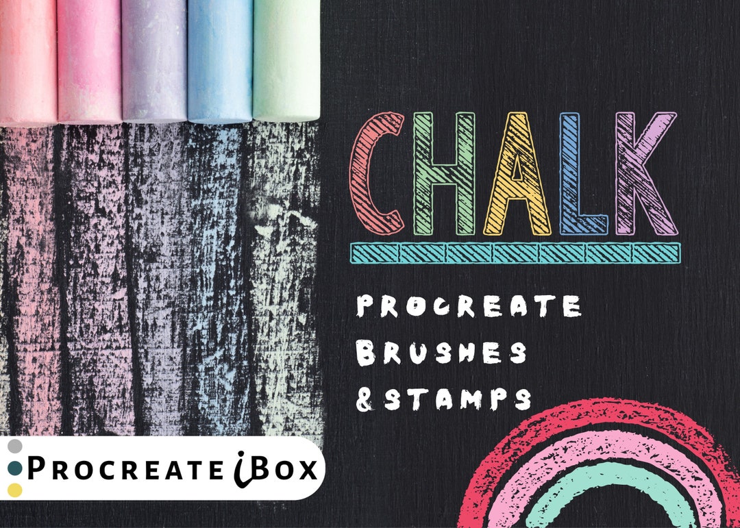 50 Chalk Procreate Brushes | Procreate Stamps | Chalk Texture Brushes ...