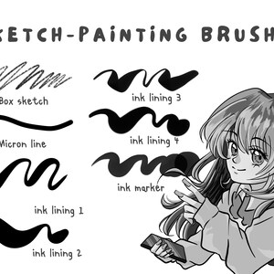 11 Procreate Anime Brushes | Procreate Manga Brushes | Anime Line Art ...