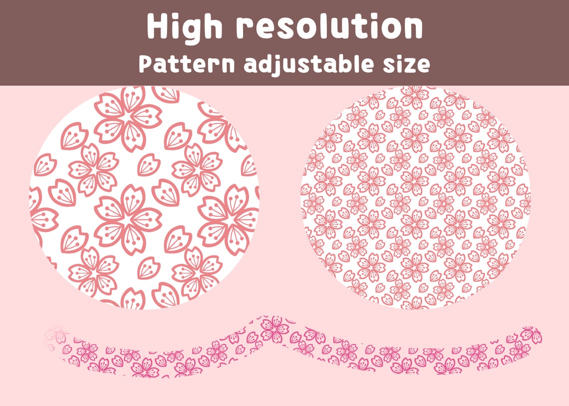 Japanese Pattern Procreate Brushes 20 Sakura Pattern Brushes | Etsy