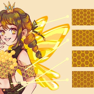 Procreate Hexagon Pattern Brushes | Hexagon Procreate Stamps | 10 Honey ...