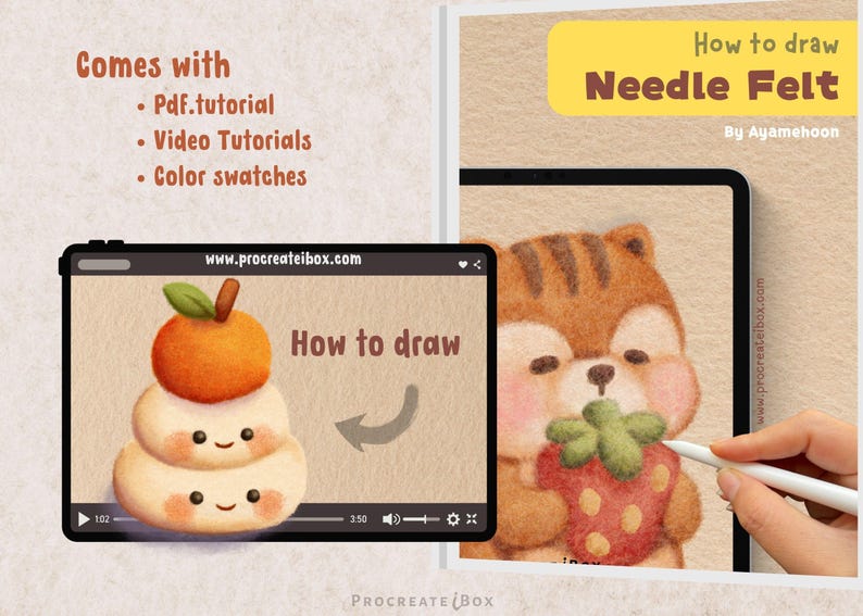 Procreate Needle Felt Brushes: Wool Texture, Felt Art (digital Download ...