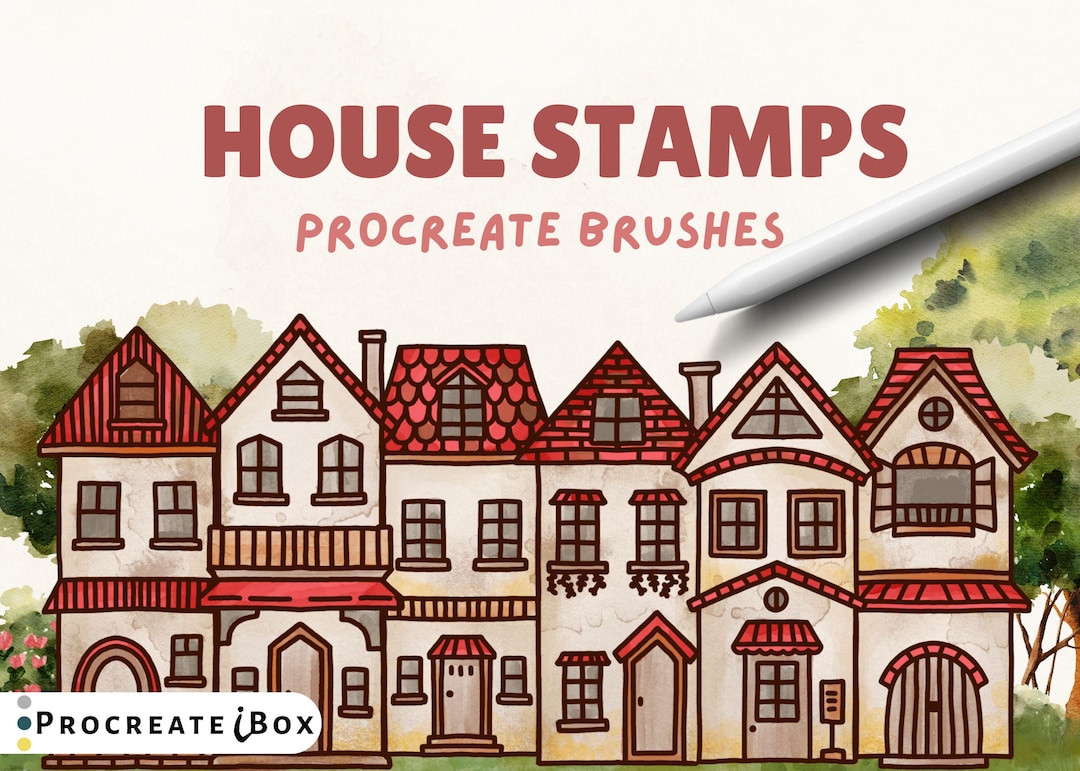 Procreate House Stamps | Procreate Planner - Journal Stamps | Hand ...