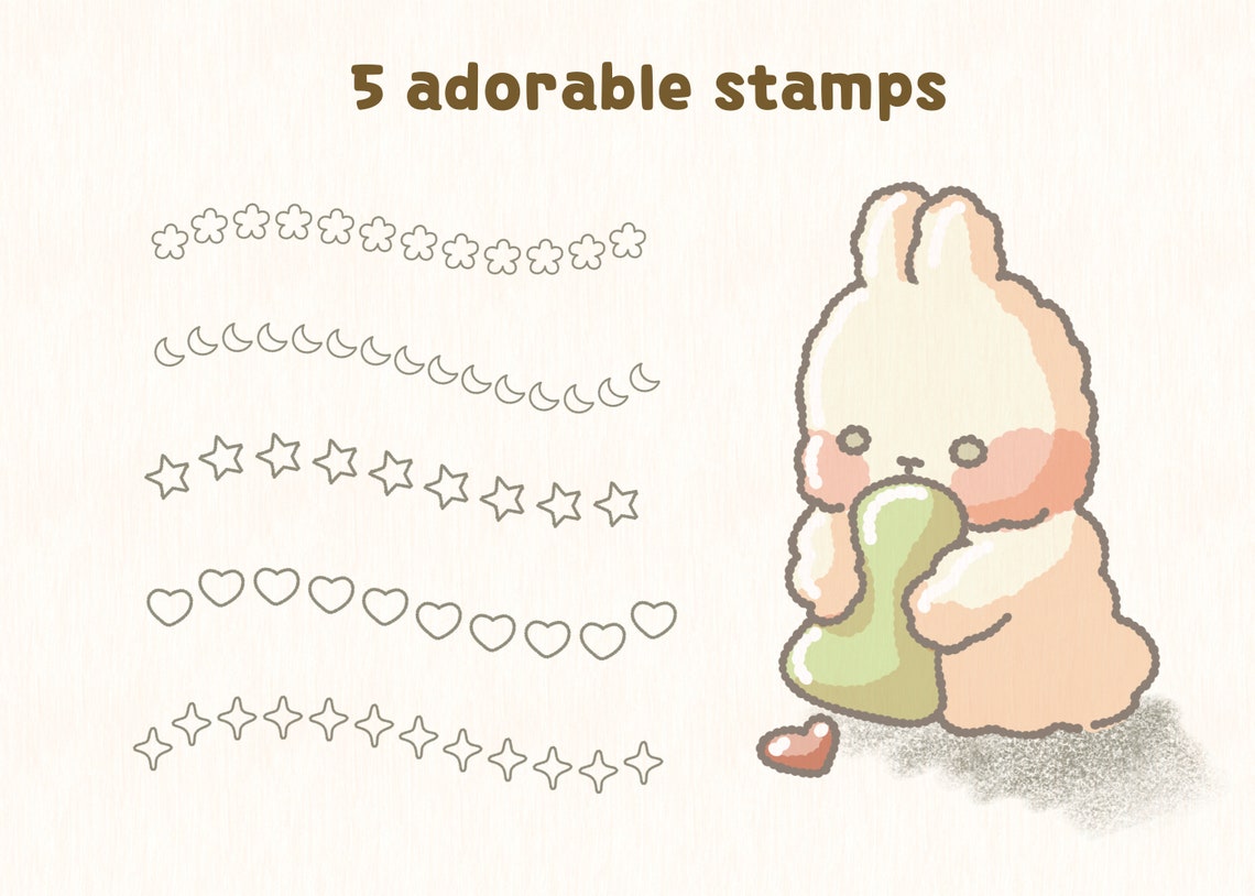 15 Procreate Doodle Brushes Procreate Texture Brushes Cute - Etsy