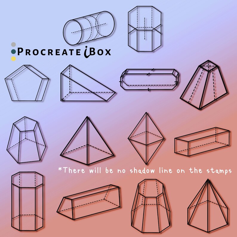 3D Shape Stamp Brushes for Procreate Procreate 3D Stamps - Etsy
