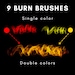 Procreate Brushes 9 Fire Brushes | Burn Brushes | Neon Brushes ...