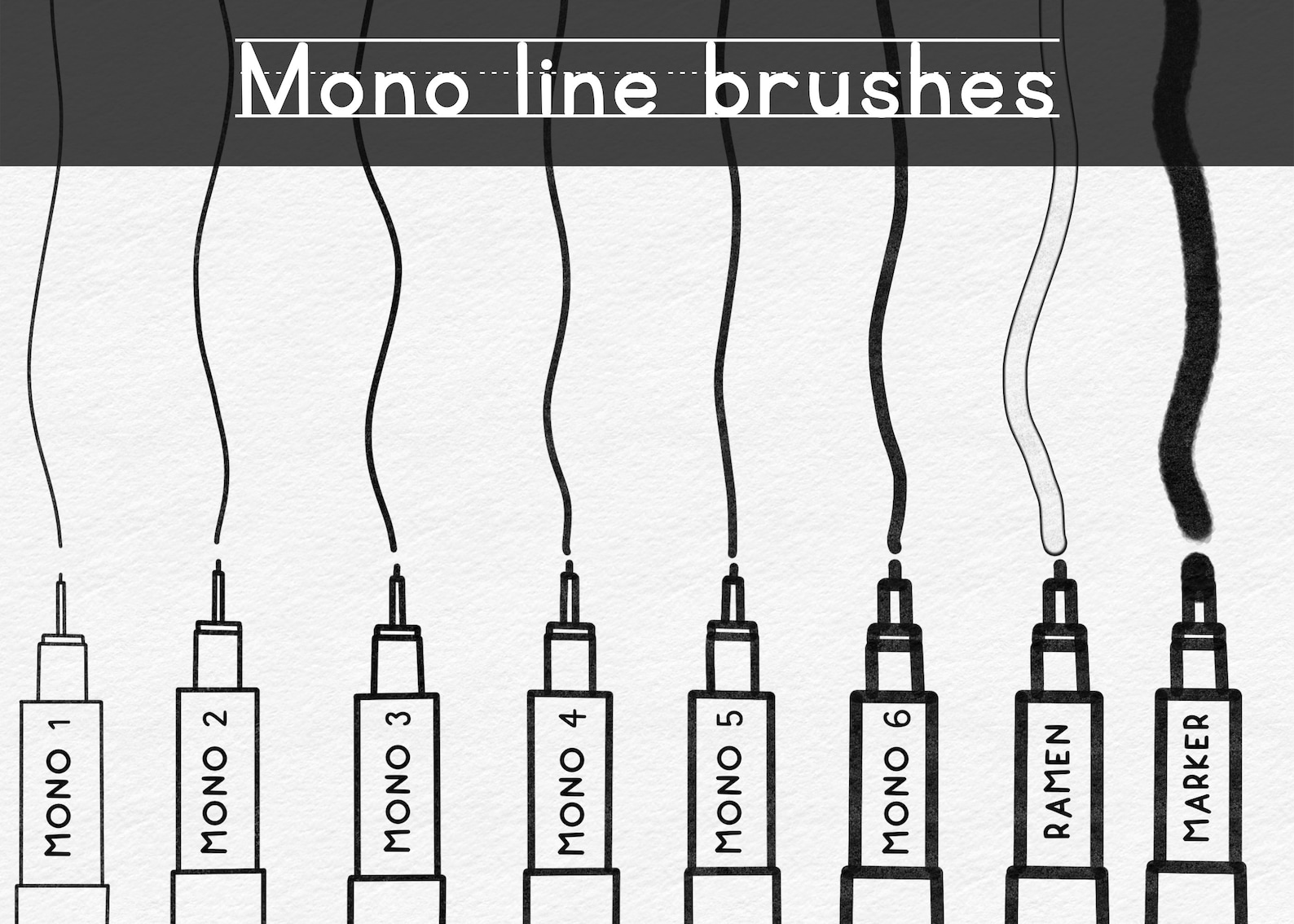 Procreate Micron Fine Line Brush Set: 35 Ink & Stipple Brushes - Etsy
