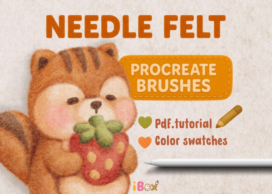 Procreate Needle Felt Brushes: Wool Texture, Felt Art (digital Download ...