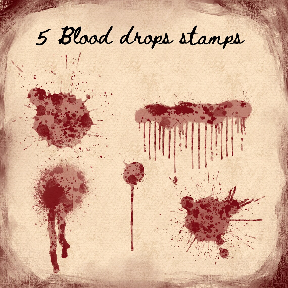 16 Bloody Procreate Brushes and Stamps Bloody Calligraphy - Etsy