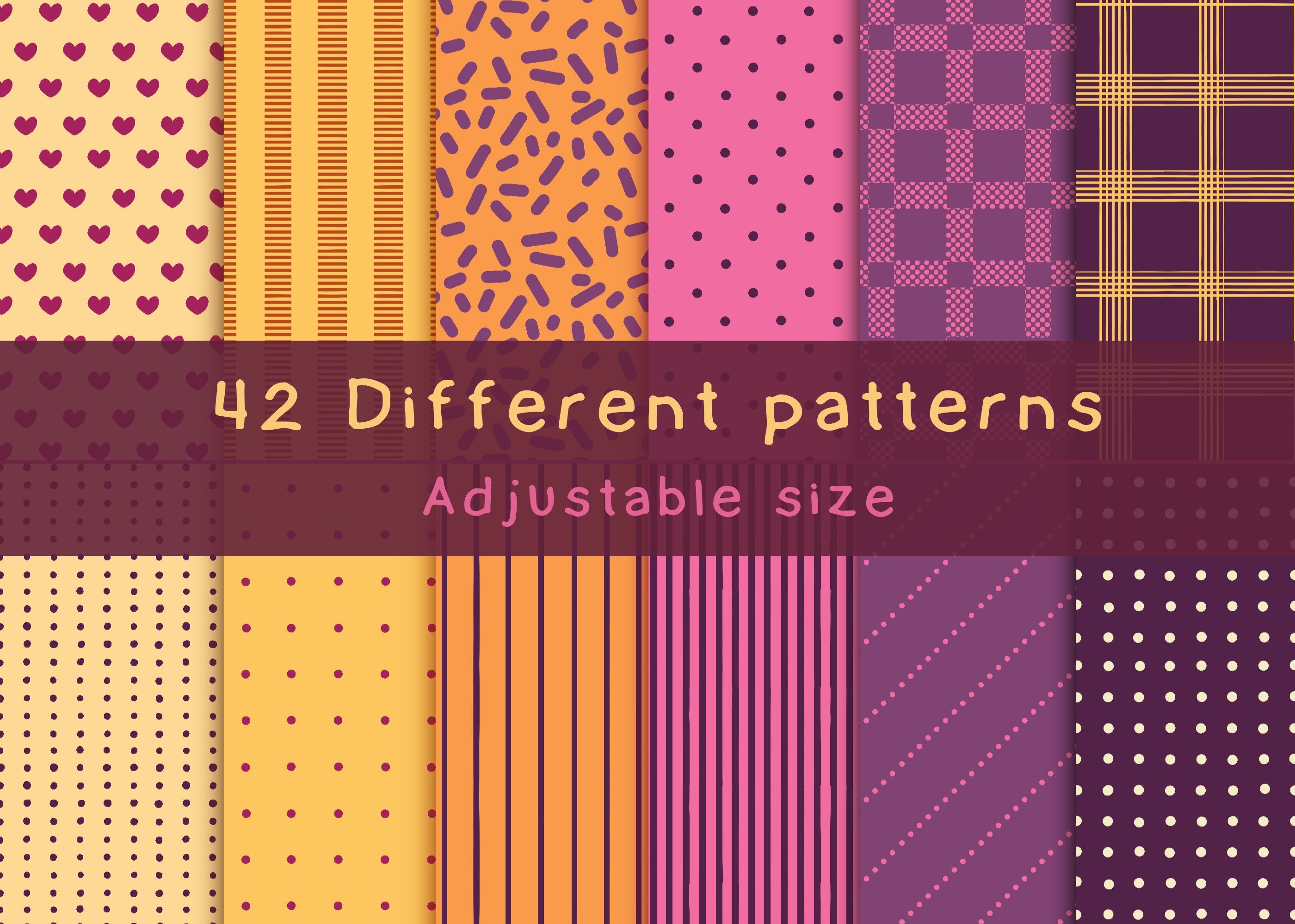 42 Procreate Cute Pattern Brushes Seamless Pattern Cute | Etsy