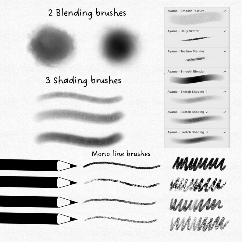 16 Procreate Sketch Brushes With Paper Texture Procreate | Etsy