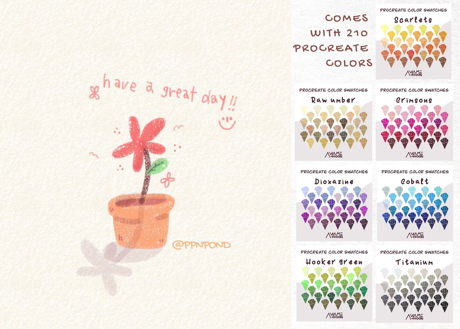 34 Colored Pencil Procreate Brushes Pencils Sketch Color Palettes ...