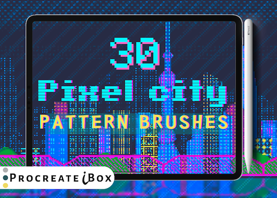 30 Procreate Pixel Pattern Brushes Pixel Art Pixel Pattern | Etsy