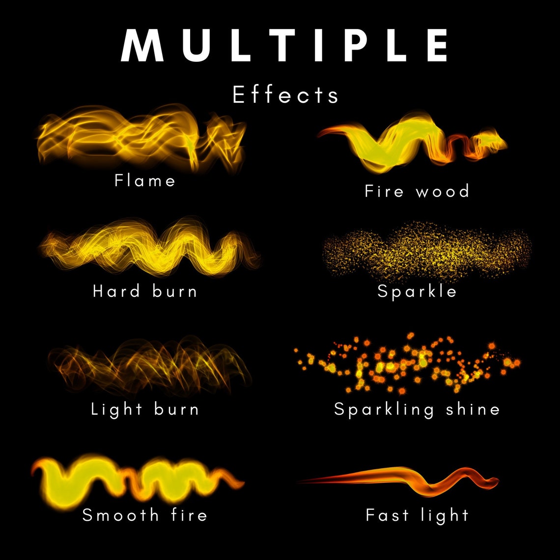 Procreate Brushes 9 Fire Brushes Burn Brushes Neon Brushes - Etsy Canada