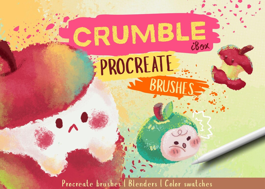 Crumble Procreate Brushes: Bumpy Brush, Grainy and Crumbly Texture With ...