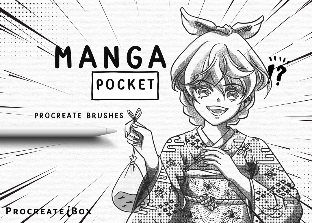 Procreate Manga Ink Brush Set: Stipple, Fine Liner, Comic Art With ...