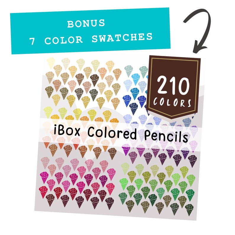 34 Colored Pencil Procreate Brushes Pencils Sketch Pencil | Etsy