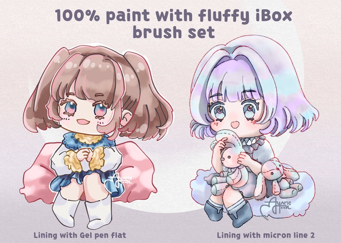 Procreate Brushes 23 Fluffy Ibox Procreate Soft Brush - Etsy