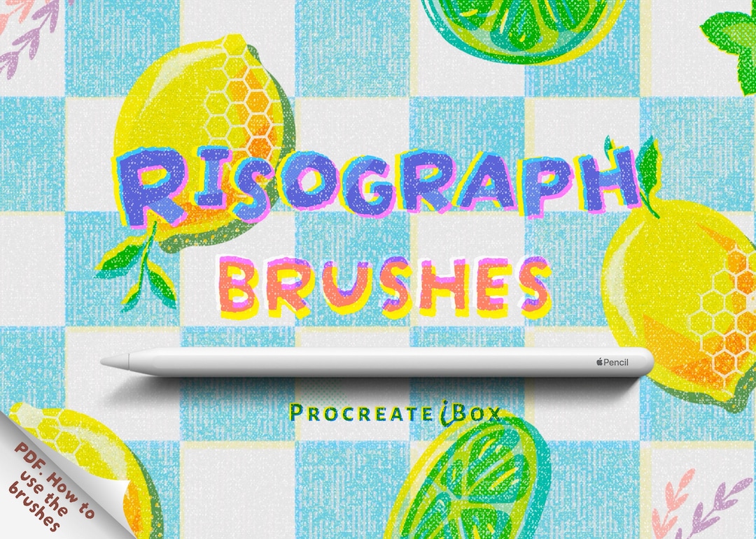 Procreate Risograph Texture Brushes | Risograph Procreate Brush Pack ...