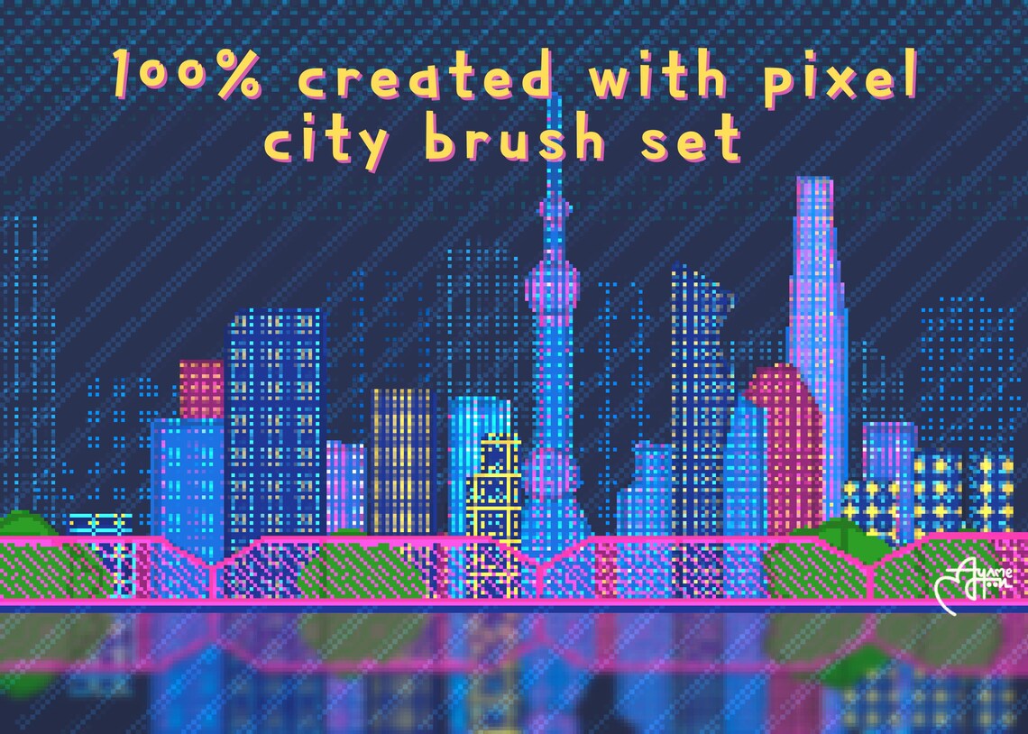 30 Procreate Pixel Pattern Brushes Pixel Art Pixel Pattern | Etsy