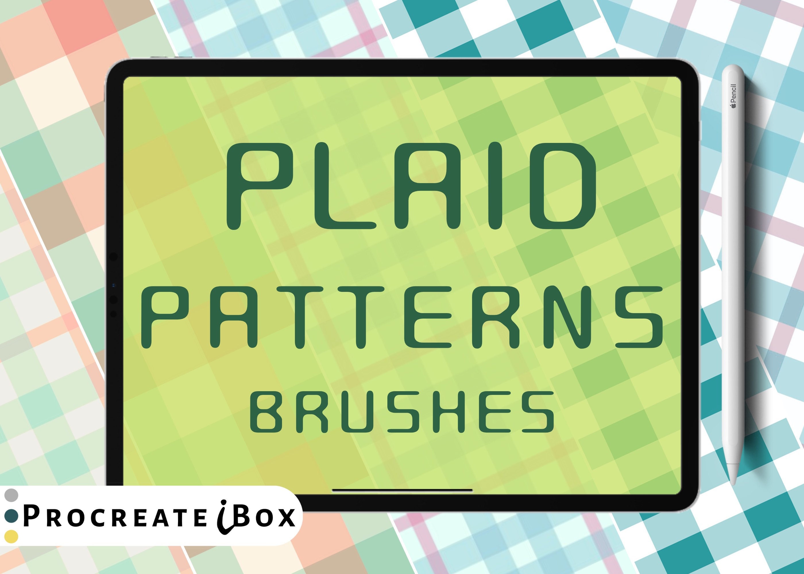 Plaid Pattern Procreate Brushes 30 Geometric Pattern Brushes - Etsy