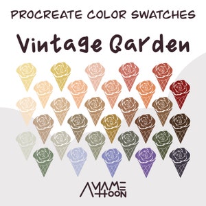 Color Palette Procreate Swatches | Procreate Vintage Color | Procreate ...