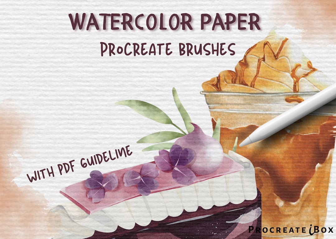 Procreate Brushes Watercolor Paper Texture | Procreate Canvas | 14 ...