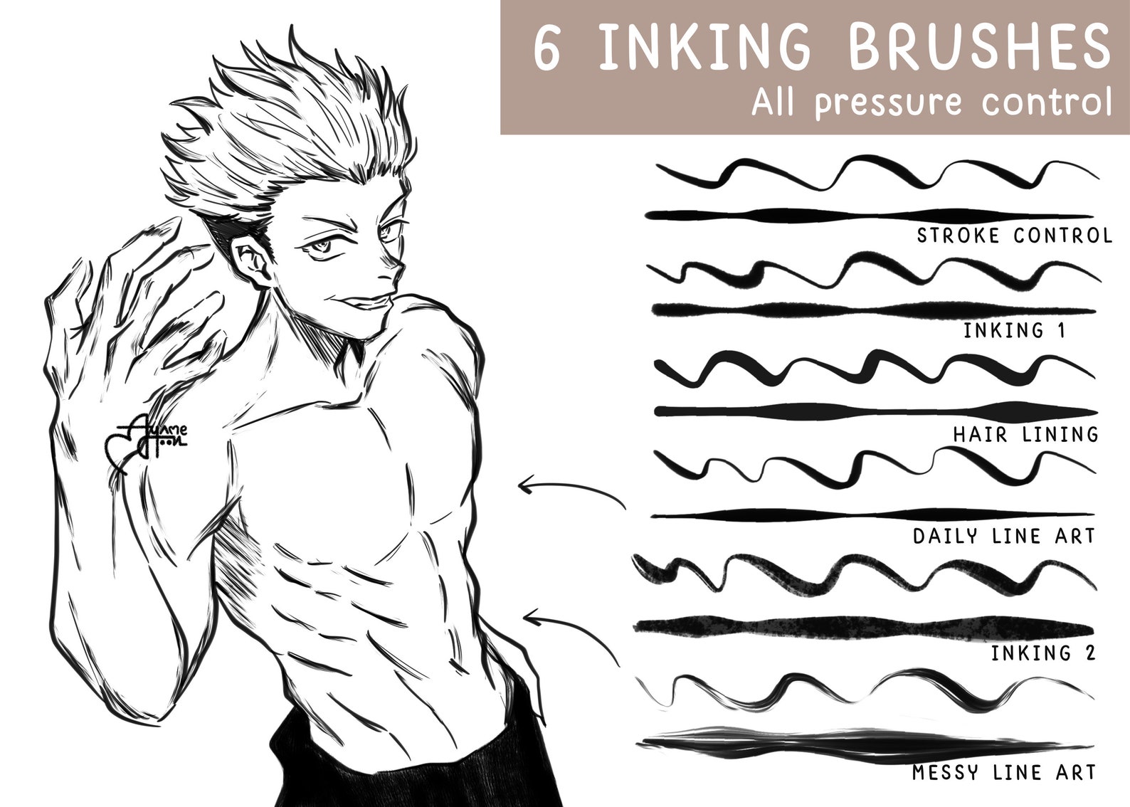 Procreate Manga Ink Brushes 25 Procreate Ink Brushes - Etsy