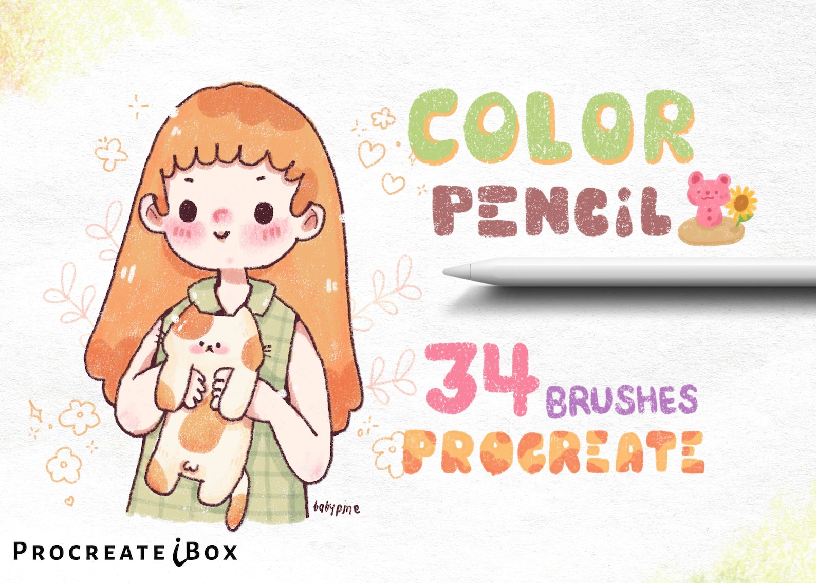 34 Colored Pencil Procreate Brushes Pencils Sketch Color Palettes ...