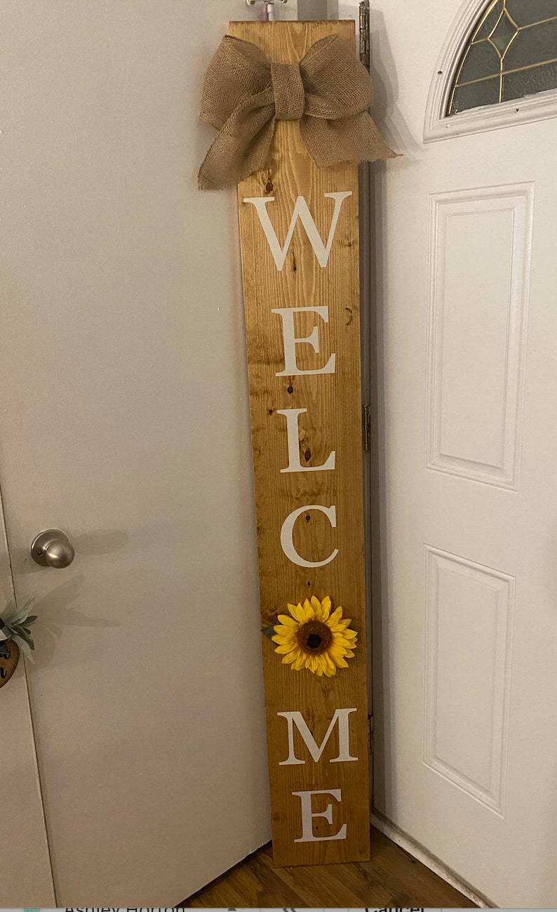 Interchangeable Welcome Sign W/ Attachments & Bow - Etsy