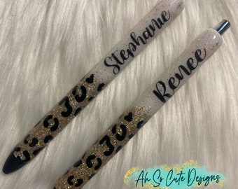 Glitter Pens, Leopard Pens, Glitter Leopard Pen, Leopard Glitter Pens ...