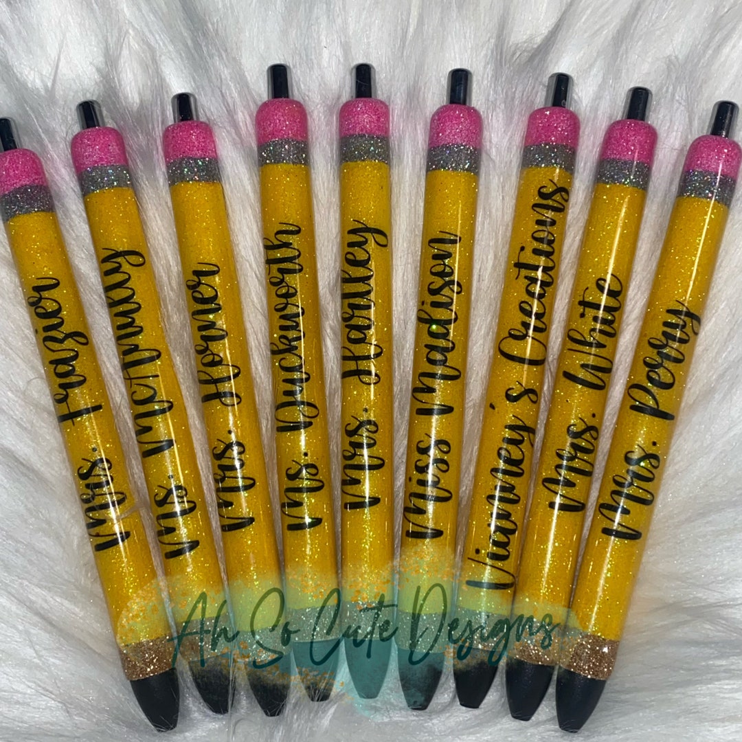 Pencil Style Epoxy Pens * Personalized* - Etsy