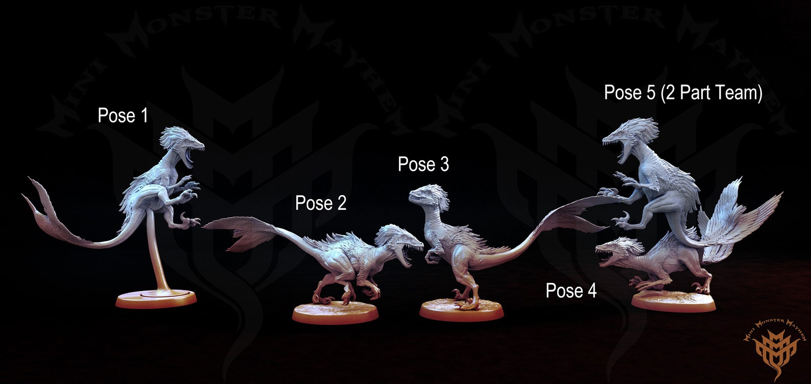 Raptors Ideal for Tabletop Rpgs Dungeons and Dragons Mini - Etsy