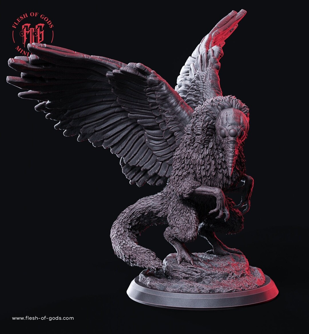 Deep Crow | Premium Resin DND Miniature | Hand Cleaned | 28mm 32mm 75mm ...