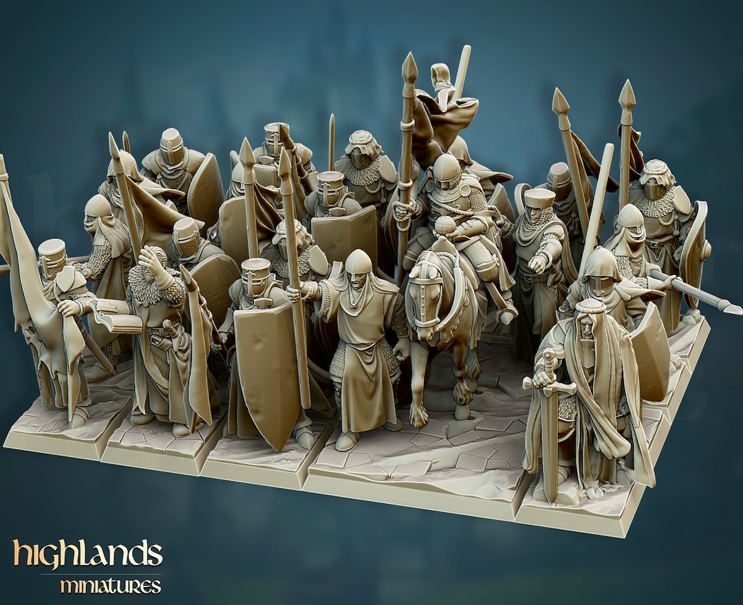 Sacred Crusaders | Premium Resin DND Miniature | Hand Cleaned | 28mm ...