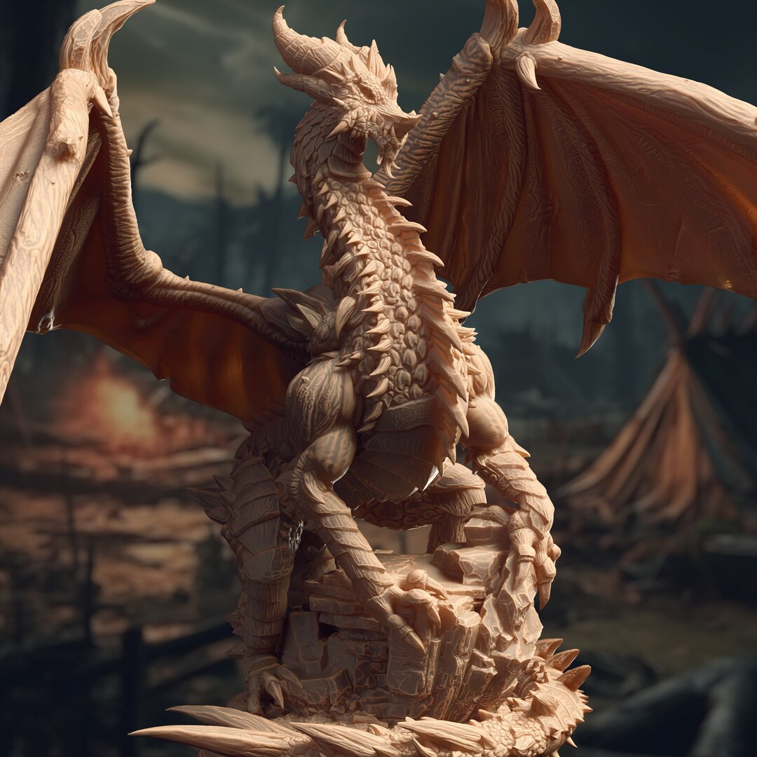 Kurorgor Black Dragon | Premium Resin DND Miniature | Hand Cleaned ...