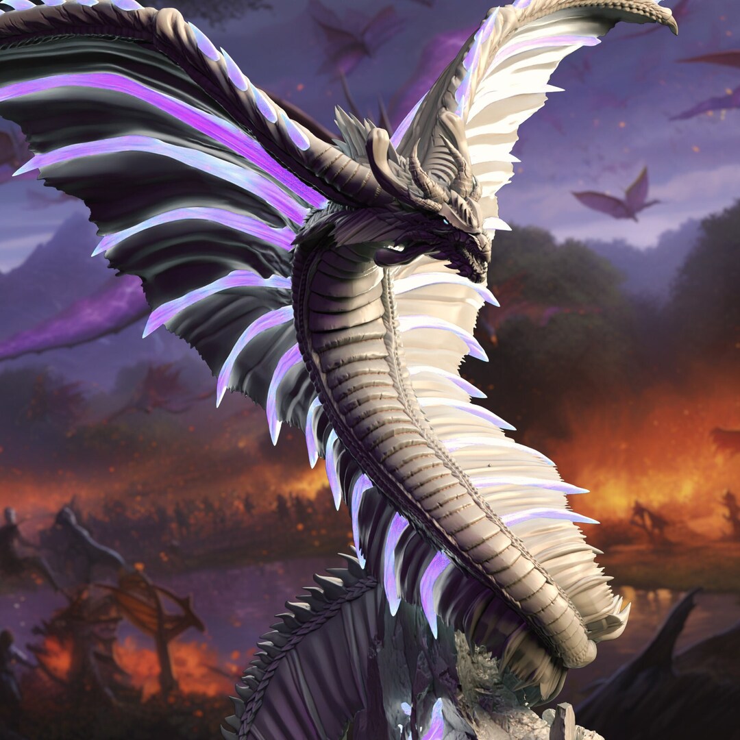Fyrantius the Adult Mana Wyrm | Premium Resin DND Miniature | Hand ...
