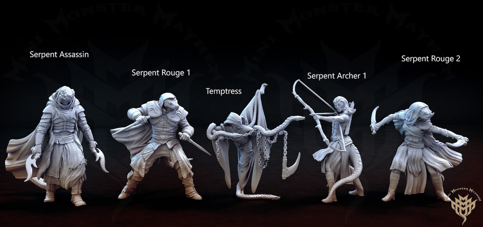 Serpent Characters Ideal for Tabletop Rpgs Dungeons and - Etsy UK