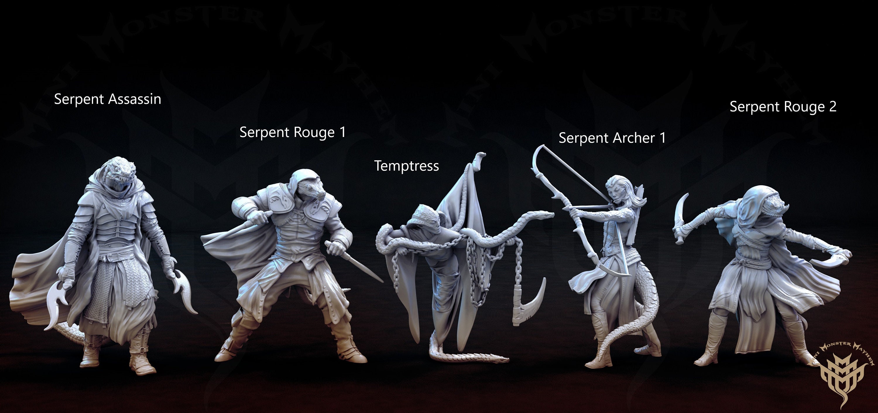 Serpent Characters Ideal for Tabletop Rpgs Dungeons and - Etsy UK