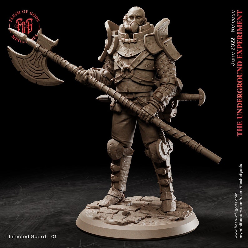 Infected Guard 1 | Premium Resin DND Miniature | Hand Cleaned | 28mm ...