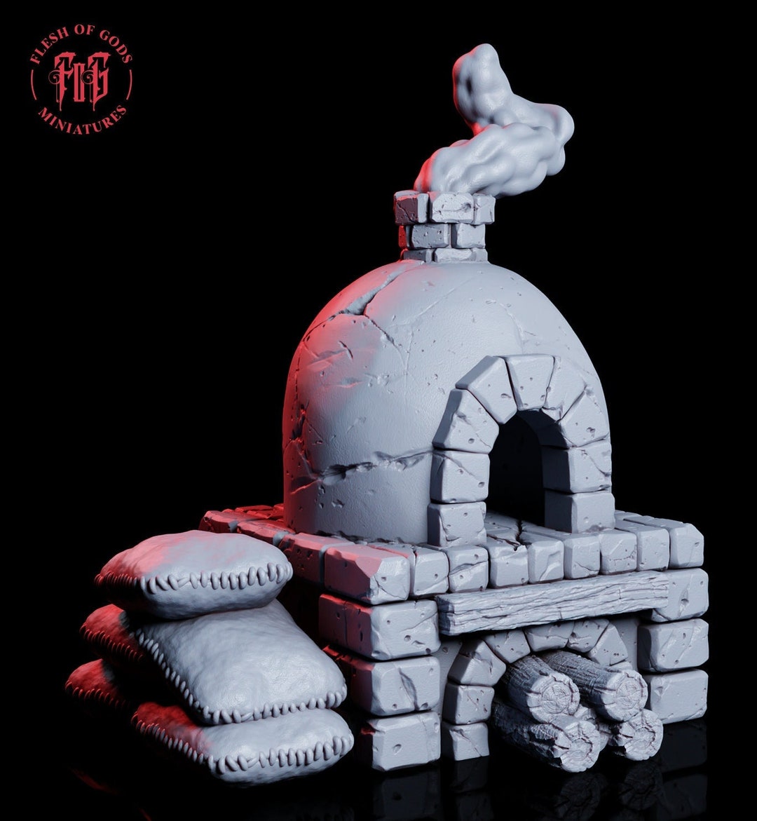 Wood Burning Stove | Premium Resin DND Miniature | Hand Cleaned | 28mm ...
