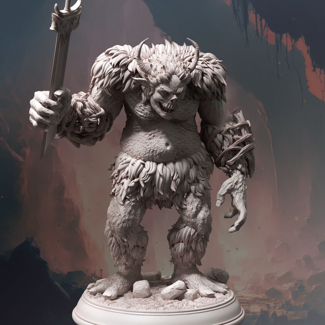 Hyol Droll, Cave Troll | 32mm / 28mm / 75mm | Ideal for Tabletop Rpgs ...