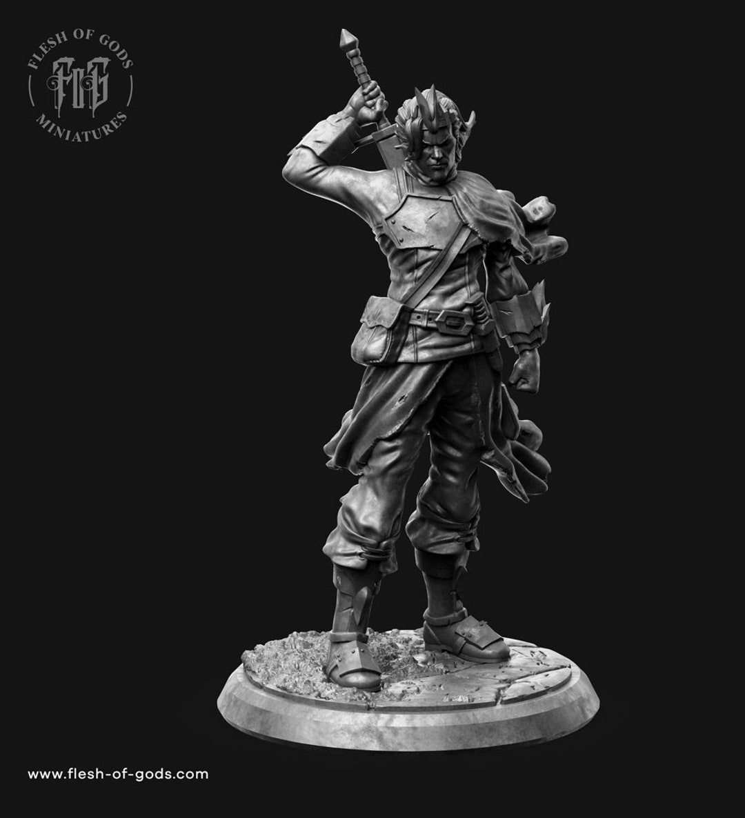 Cedric Liarel | Premium Resin DND Miniature | Hand Cleaned | 28mm 32mm ...