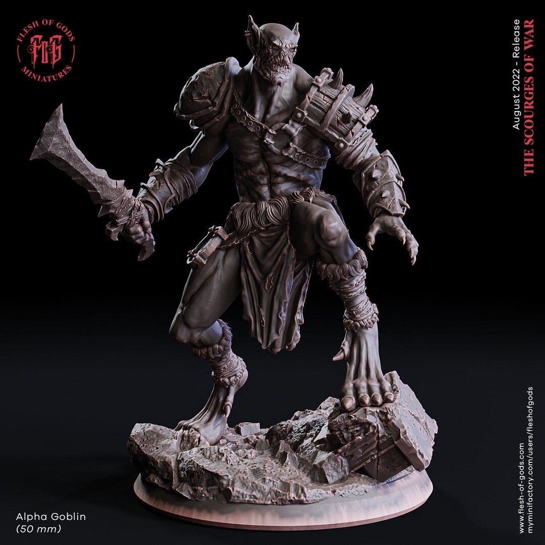 Alpha Goblin 32mm / 28mm / 75mm Ideal for Tabletop Rpgs Dungeons and ...